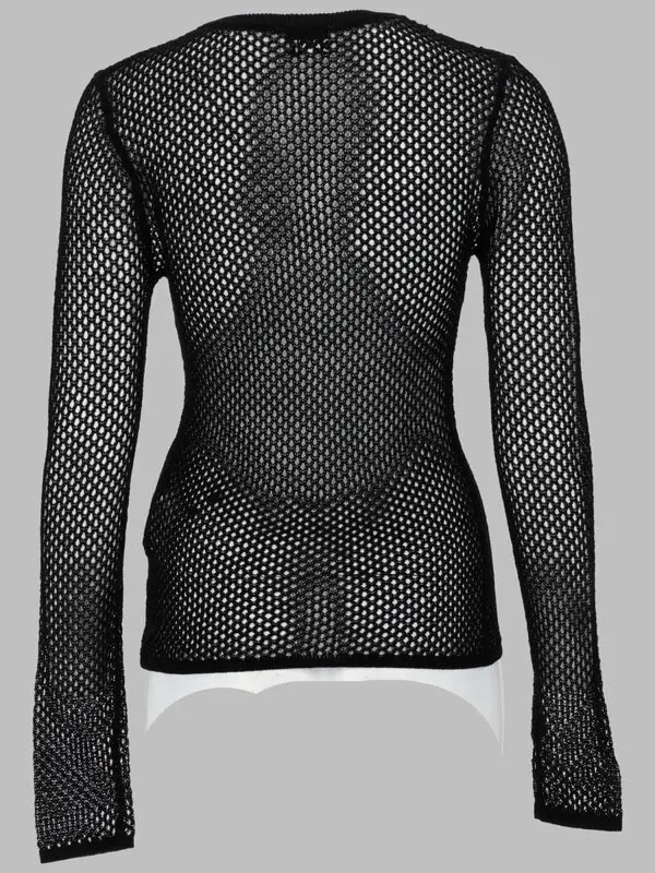 GANNI Mercerized Cotton Mesh Top