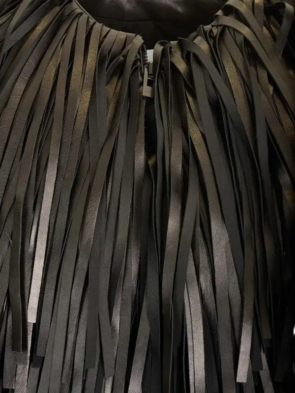 Alaïa Fringed Bomber Jacket