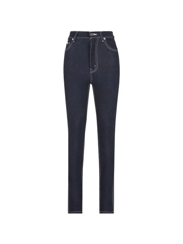 Celine Skinny Fit Denim Jeans - Multicolor
