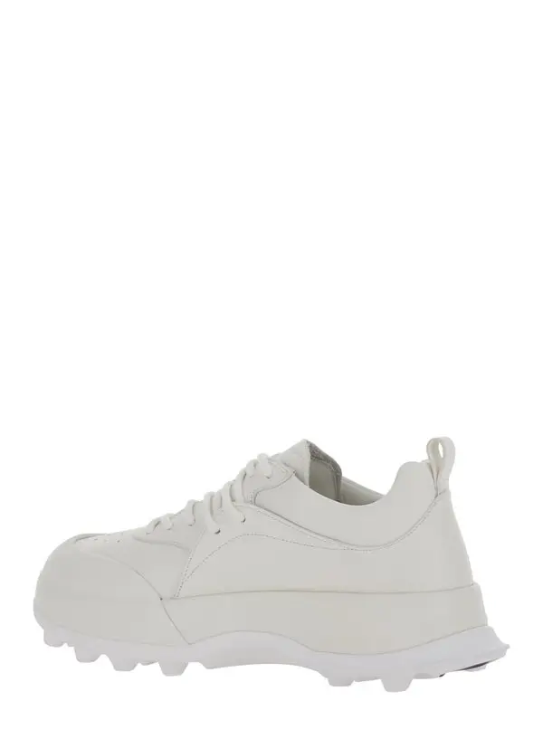 JIL SANDER Leather Low Top Sneakers - Multicolor