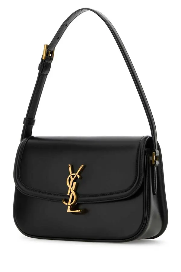Saint Laurent Leather Solferino Shoulder Bag - Black
