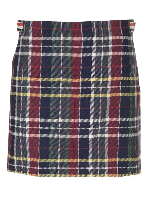Thom Browne Tartan Mini Skirt - Blue