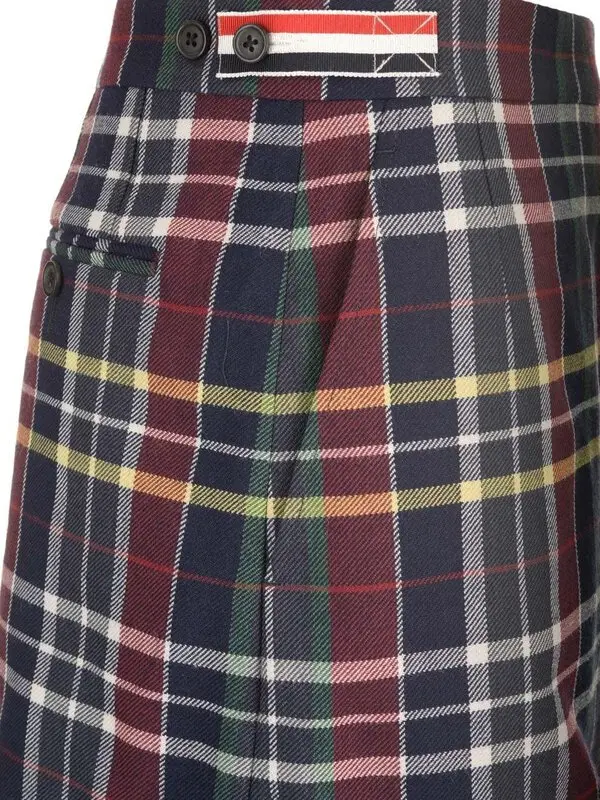 Thom Browne Tartan Mini Skirt - Blue
