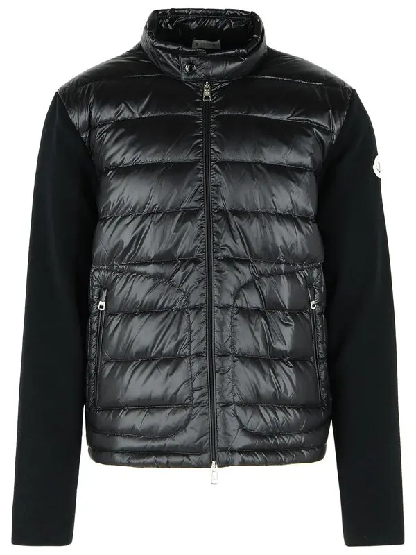 Moncler Padded Wool Cardigan With Zip