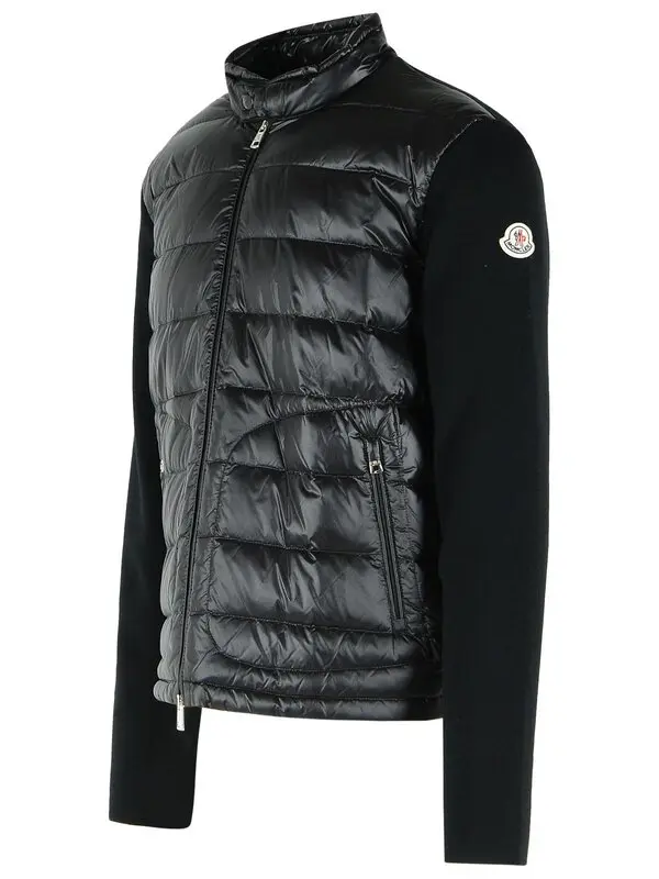 Moncler Padded Wool Cardigan With Zip
