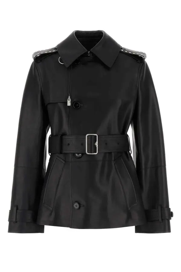 Burberry Leather Jacket - Black