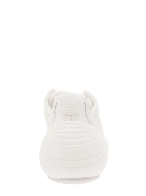 Givenchy Tk-mx' White Low Top Sneakers With Side Logo Print In Mesh And Faux Leather - Multicolor