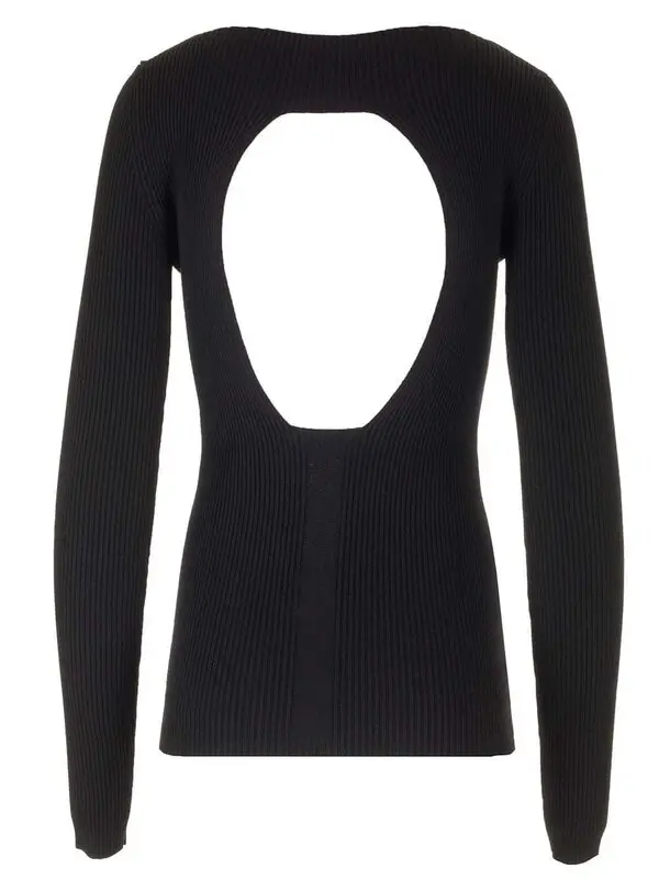 Rick Owens Ribbed Knit Top - Black