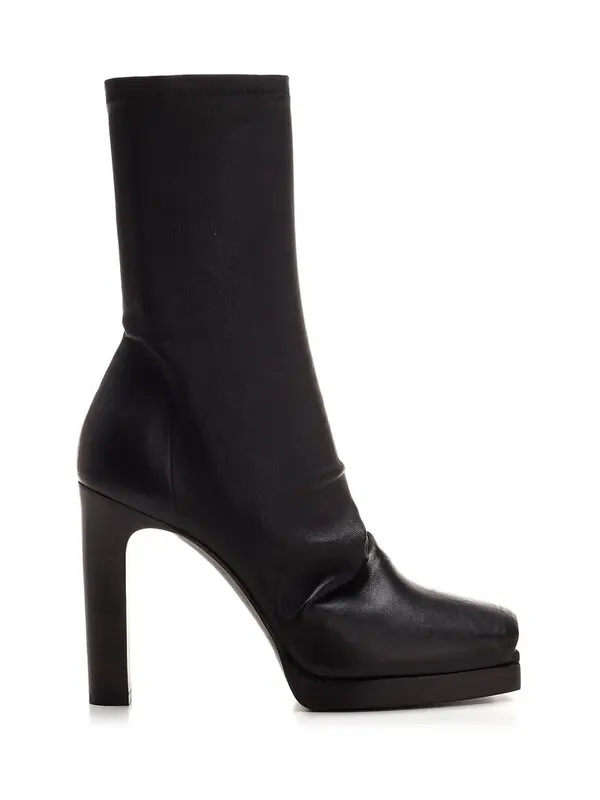 Rick Owens Wedge Ankle Boot - Black