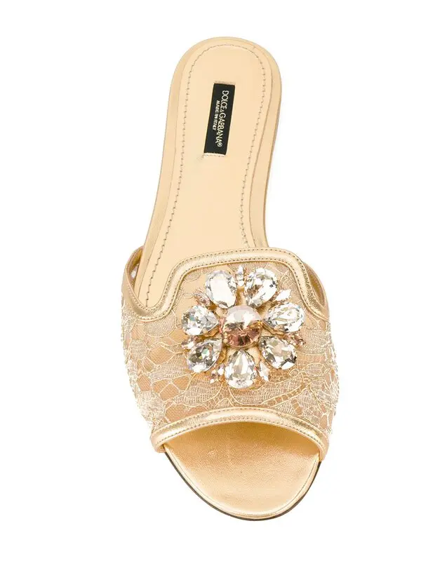 Dolce & Gabbana Rainbow Lace Slippers