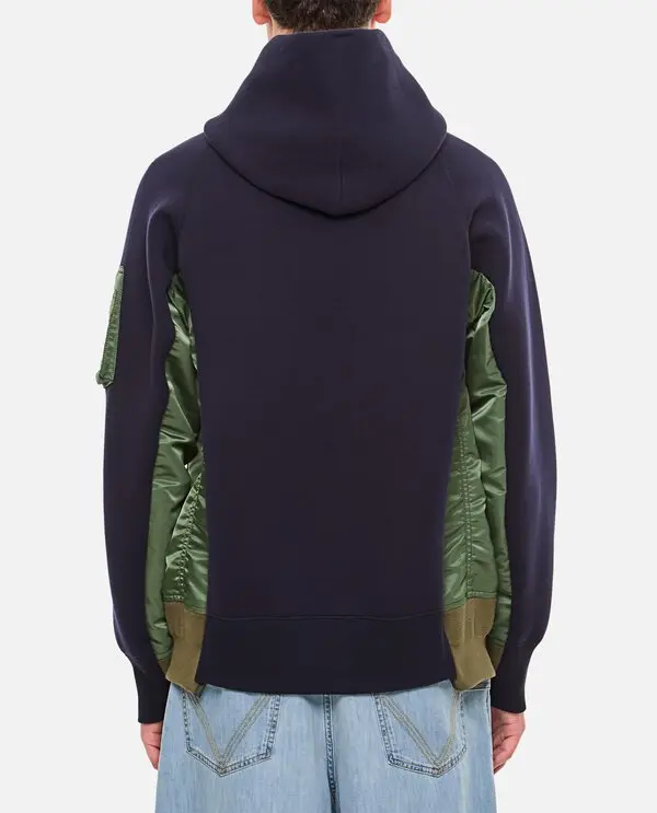 Sacai Sponge Sweat X Nylon Twill Pullover