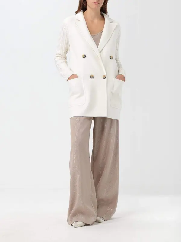 Max Mara Dalida Jacket In Wool And Cashmere - Cream