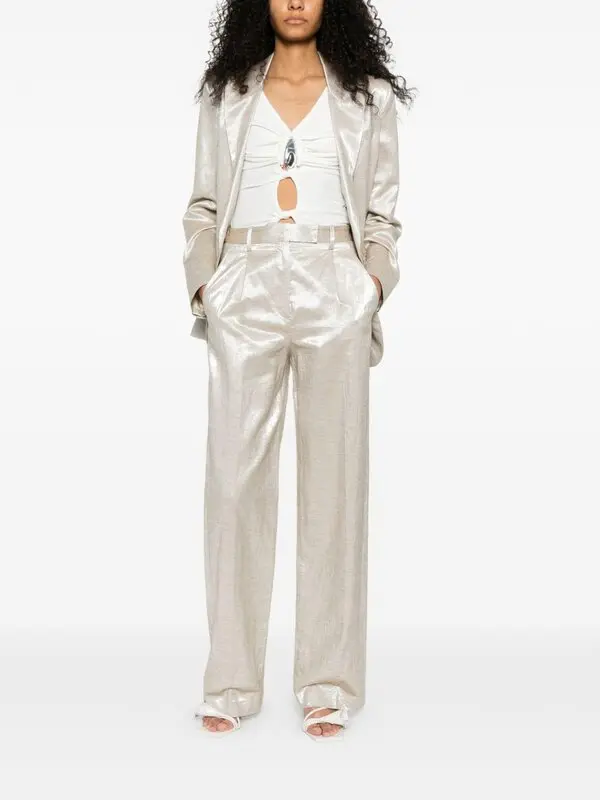 FORTE_FORTE Linen Double-breasted Jacket - Multicolor
