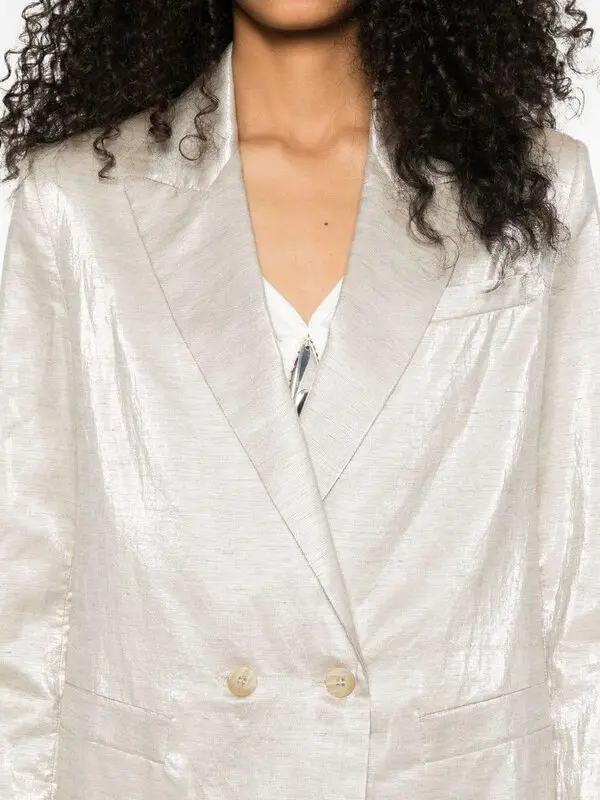 FORTE_FORTE Linen Double-breasted Jacket
