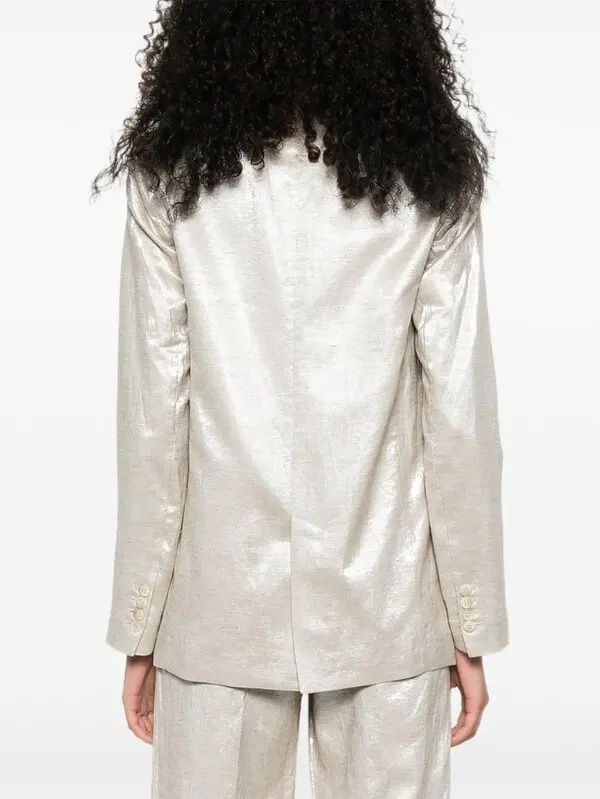 FORTE_FORTE Linen Double-breasted Jacket