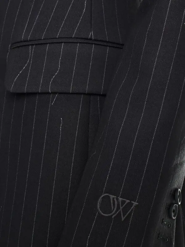 Off-White Pinstriped Blazer