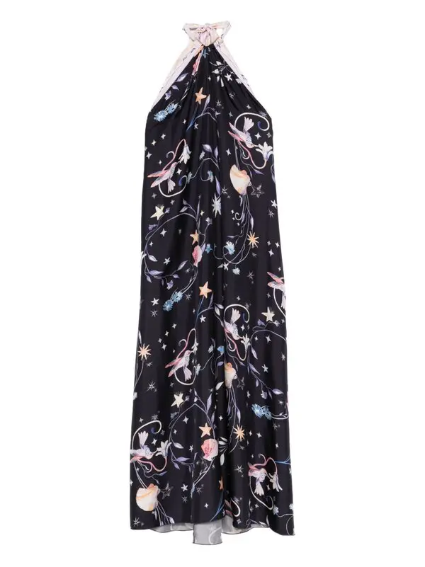 FORTE_FORTE Printed Silk Dress