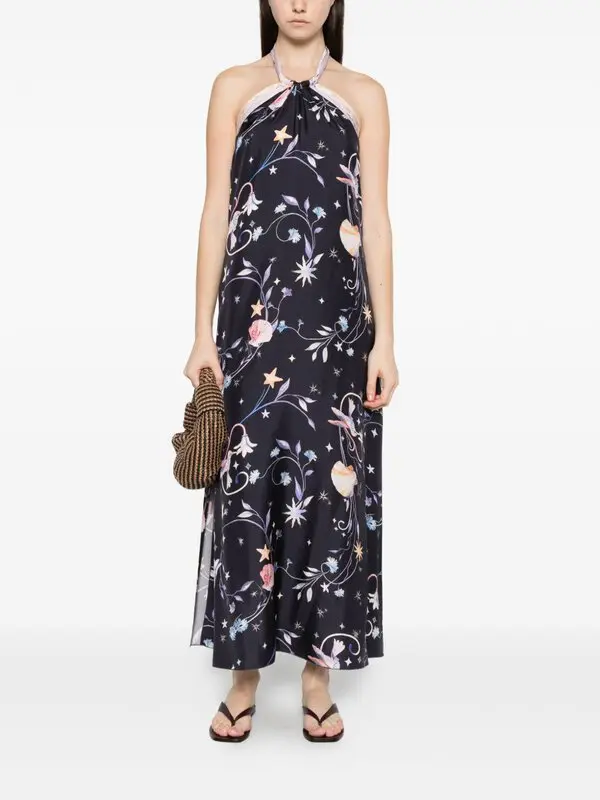 FORTE_FORTE Printed Silk Dress