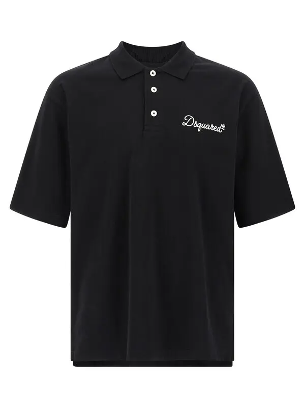 Dsquared2 Signature' Polo Shirt - Black