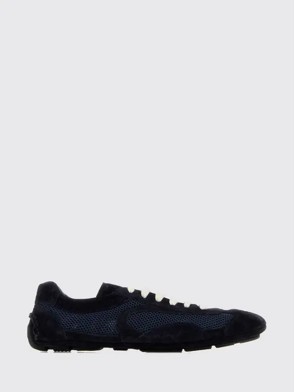 Prada Montecarlo Suede And Mesh Sneakers