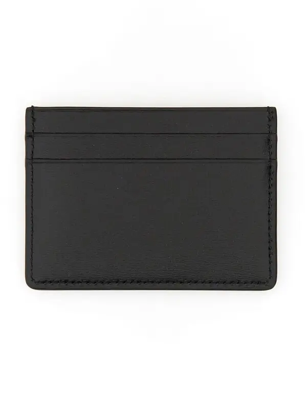 JIL SANDER Leather Card Holder - Black
