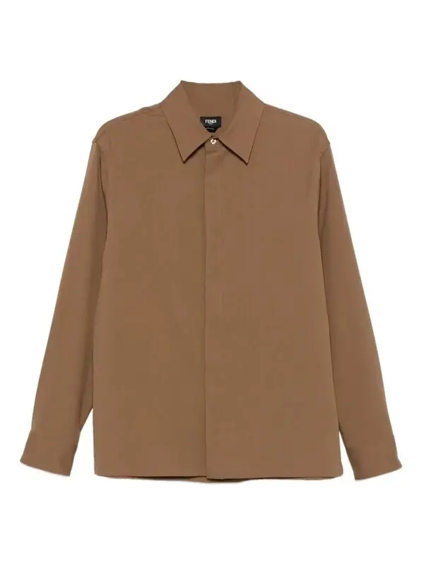 Fendi Wool Gabardine Shirt - Multicolor
