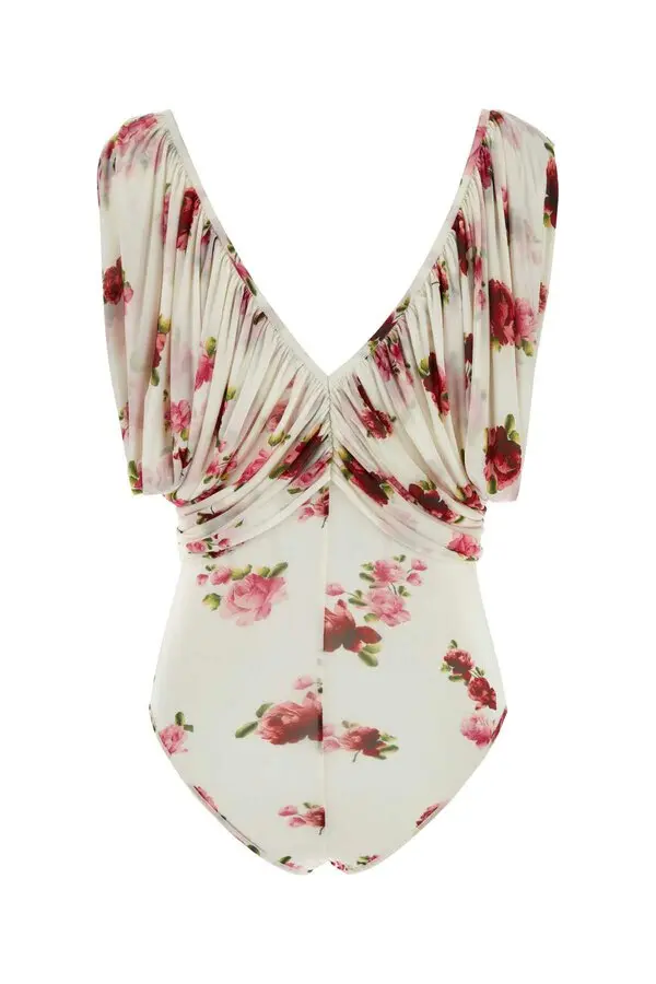 Magda Butrym Printed Jersey Bodysuit
