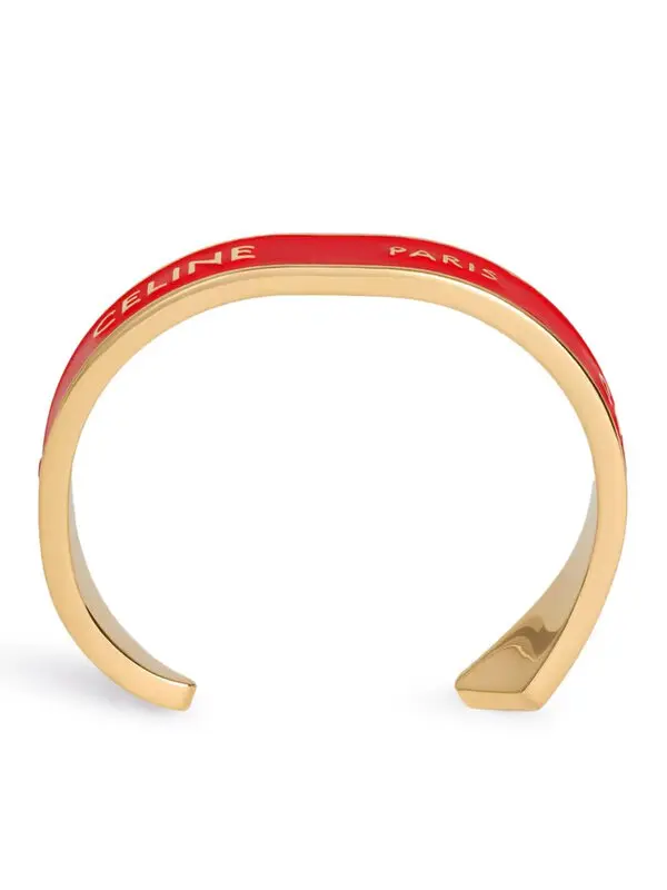Celine Brass And Enamel Ribbon Bracelet - Multicolor