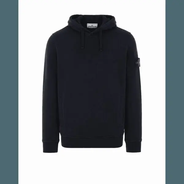 Stone Island Logo Hoodie - Blue