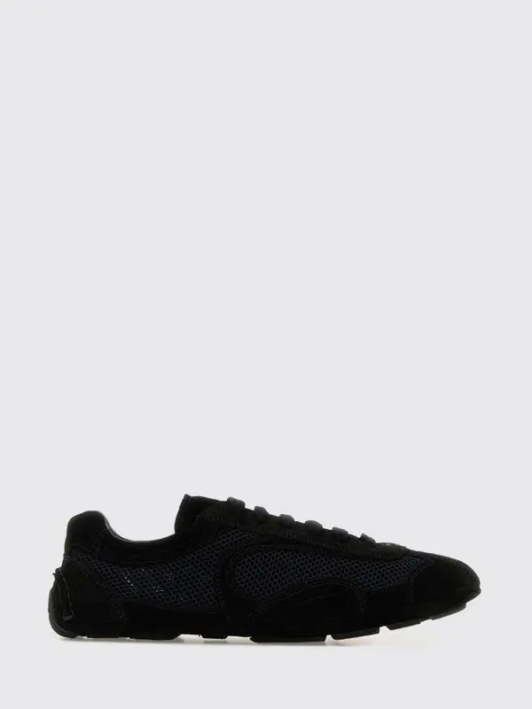 Prada Montecarlo Suede And Mesh Sneakers