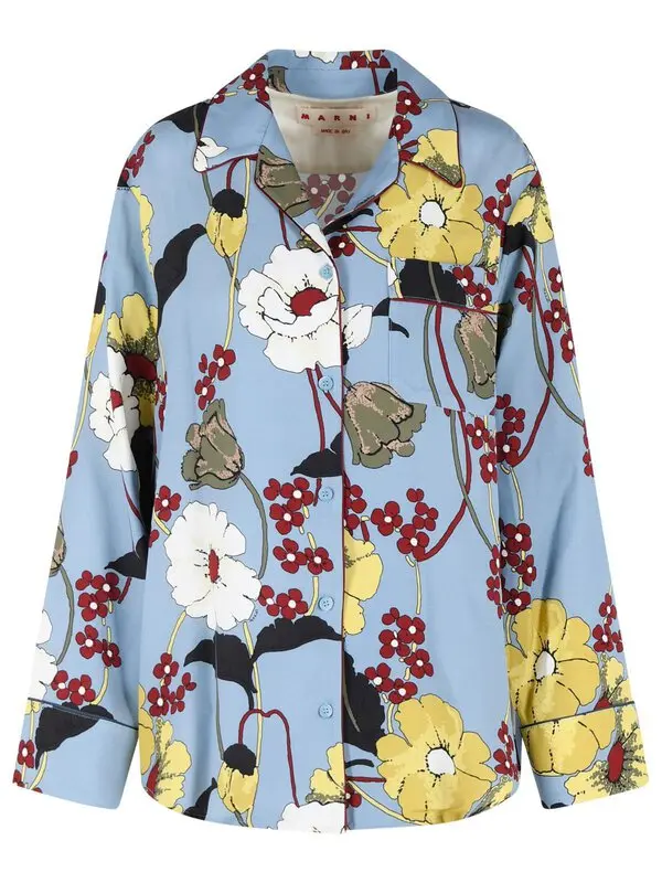 Marni Light Viscose Shirt - Blue
