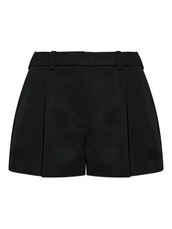 Givenchy Wool Pleated Shorts - Multicolor