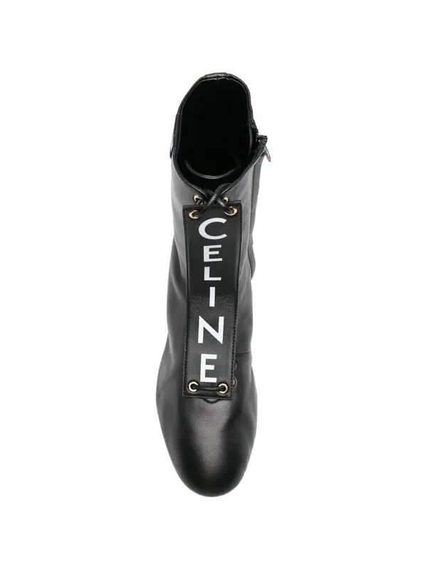 Celine Leather Lace-up Boots By - Multicolor