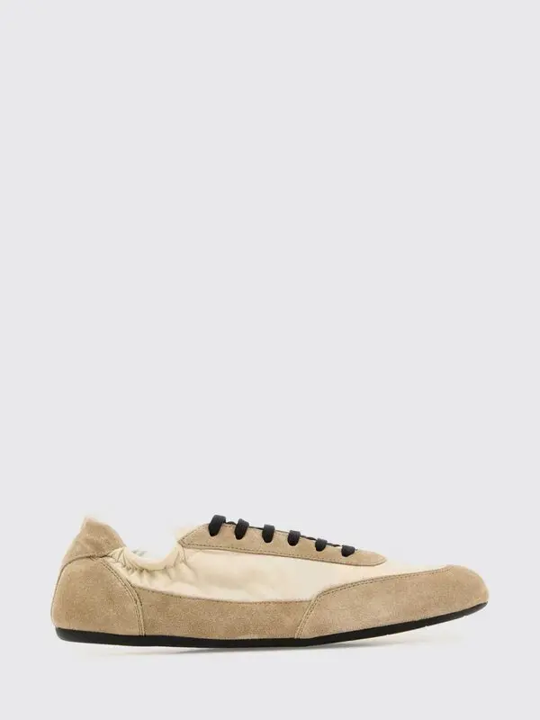 Prada Collapse Re-nylon And Suede Sneakers - Cream