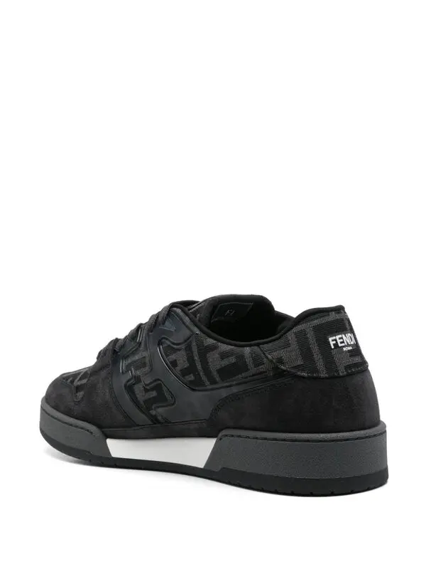 Fendi Ff Jacquard And Suede Match Sneakers