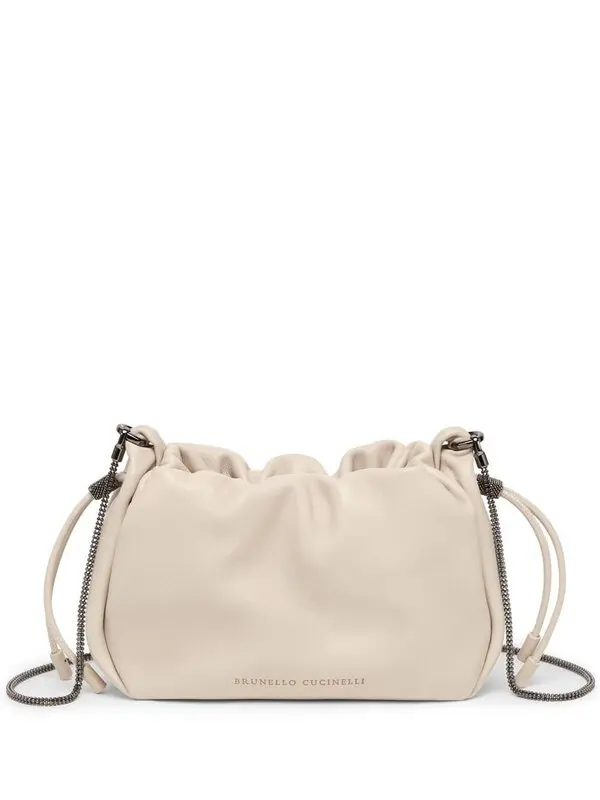 Brunello Cucinelli Mellow Mini Leather Bucket Bag - Multicolor