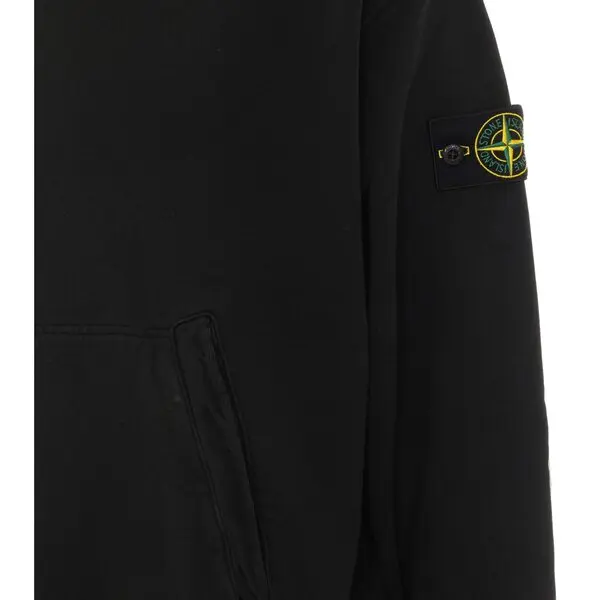 Stone Island Logo Hoodie - Black