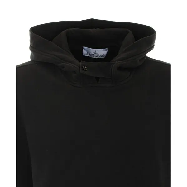 Stone Island Logo Hoodie - Black