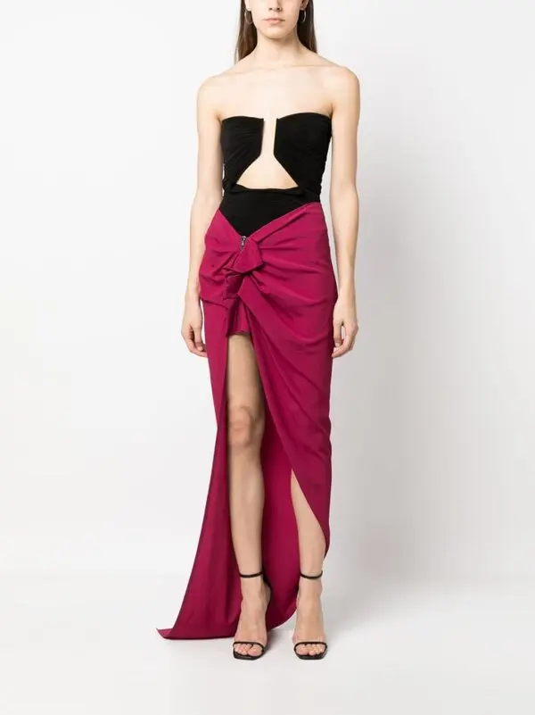 Rick Owens Silk Jersey Long Skirt