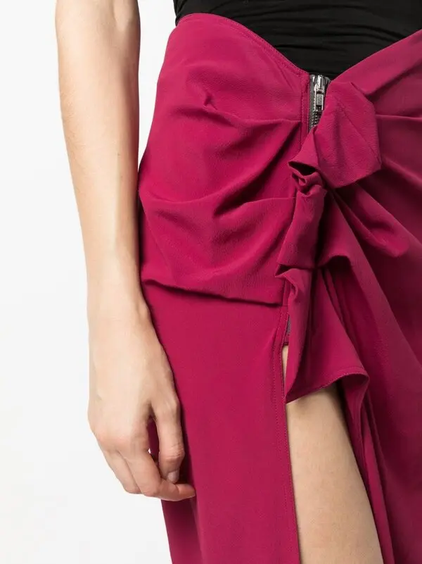 Rick Owens Silk Jersey Long Skirt