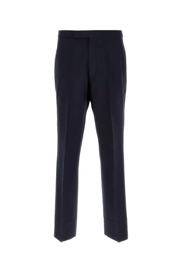 Prada Navy Wool Blend Pant - Blue