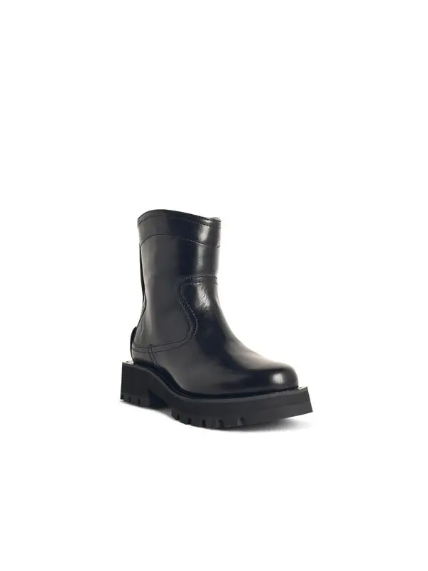 GANNI Synthetic Lug Sole Boots - Black