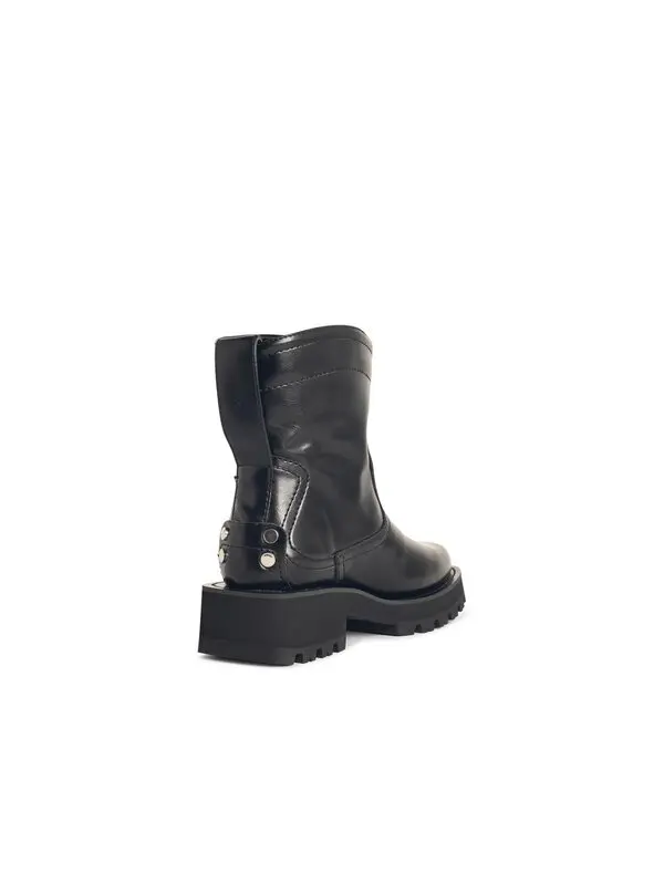 GANNI Synthetic Lug Sole Boots - Black