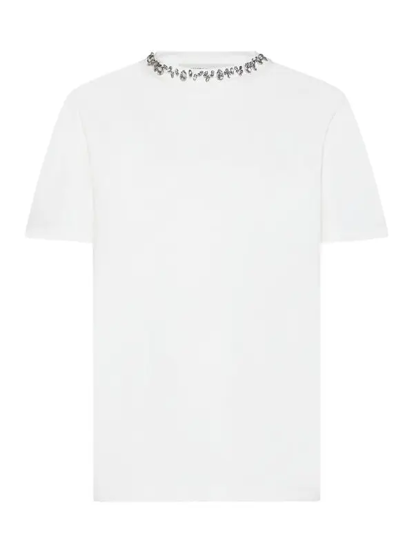 GOLDEN GOOSE Crystal Embellished Cotton T-shirt - Multicolor