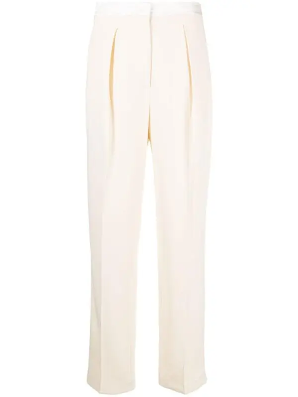 FORTE_FORTE Tuxedo Trousers - White