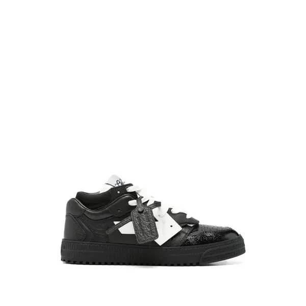Off-White Leather Low-top Sneakers - Black