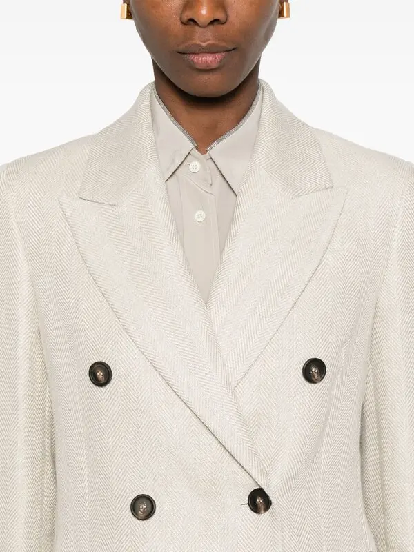 Brunello Cucinelli Linen Double-breasted Jacket