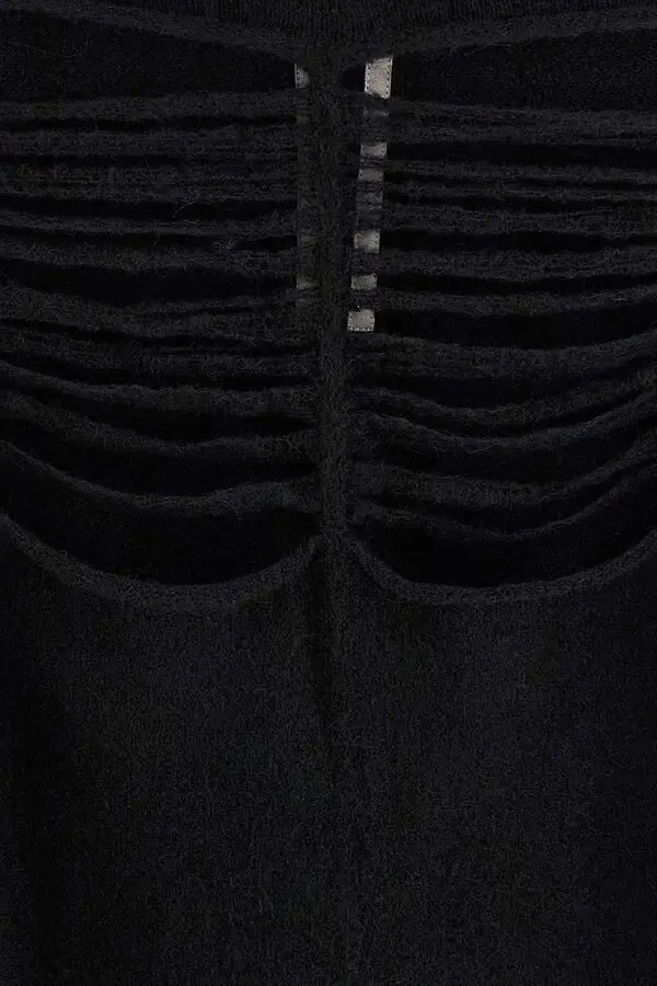 Rick Owens Wool Blend Cut-out Top