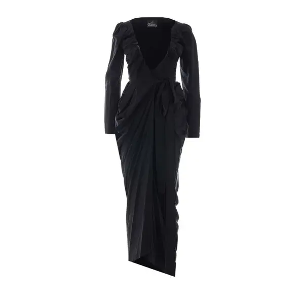 VIVIENNE WESTWOOD Kendall Wrap Long Dress - Black