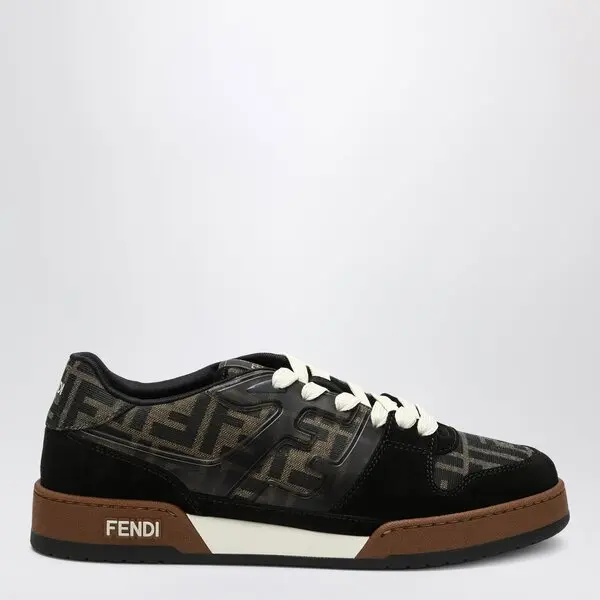 Fendi Match Sneaker In /tabacco Ff Jacquard